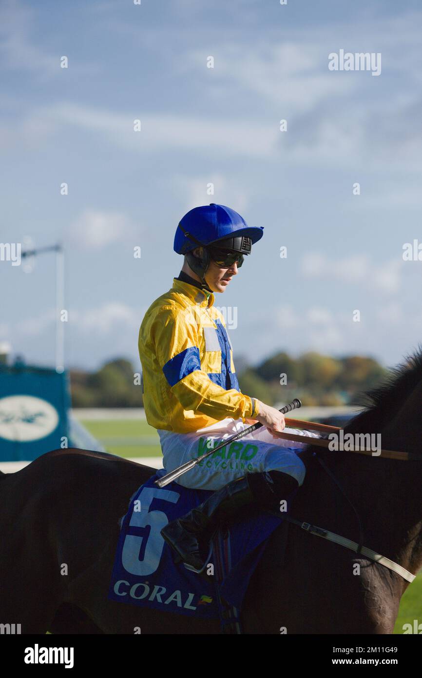 Jockey Jason Hart on Stay Well at the start of a race at York ...