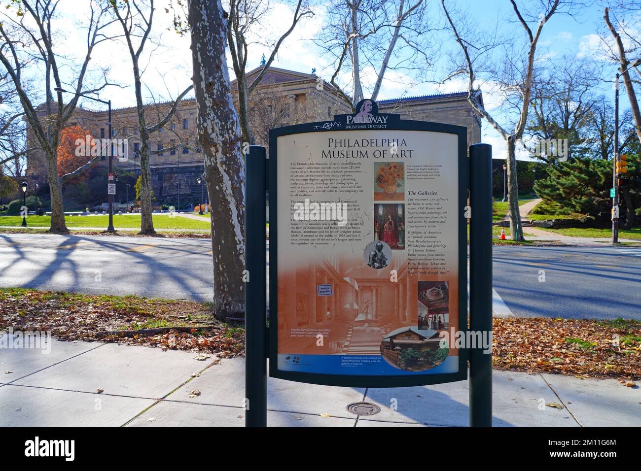 PHILADELPHIA, PA -1 DEC 2022- View of the Philadelphia Museum of Art ...