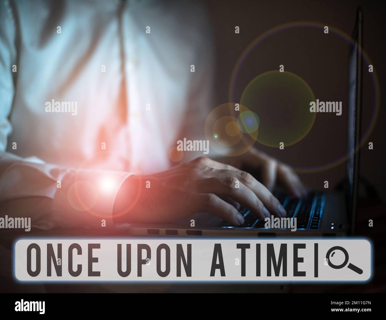 Handwriting text Once Upon A Time. Word Written on telling story ...