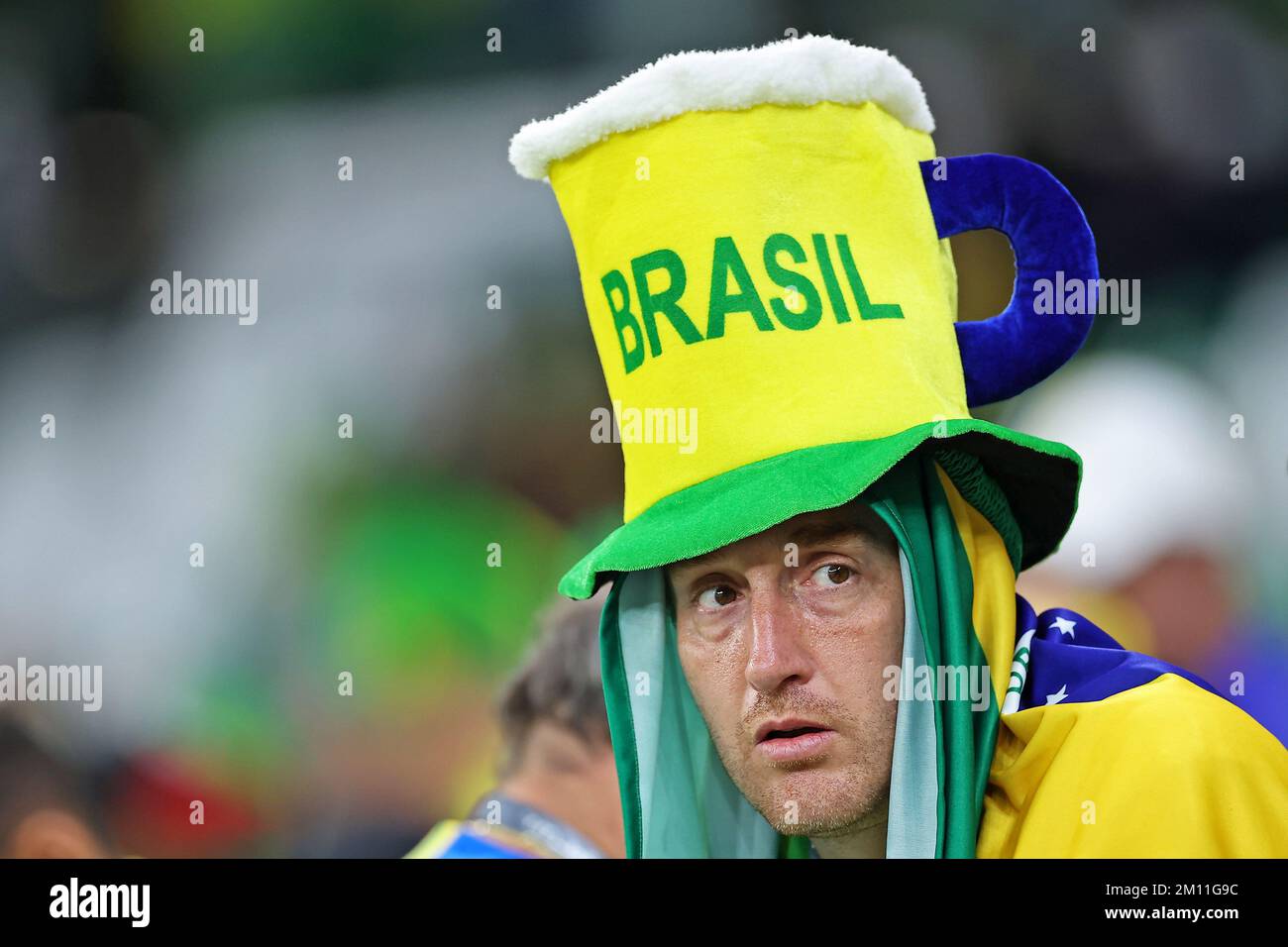Brazil fan during the FIFA World Cup Qatar 2022 match, Quarter Final ...