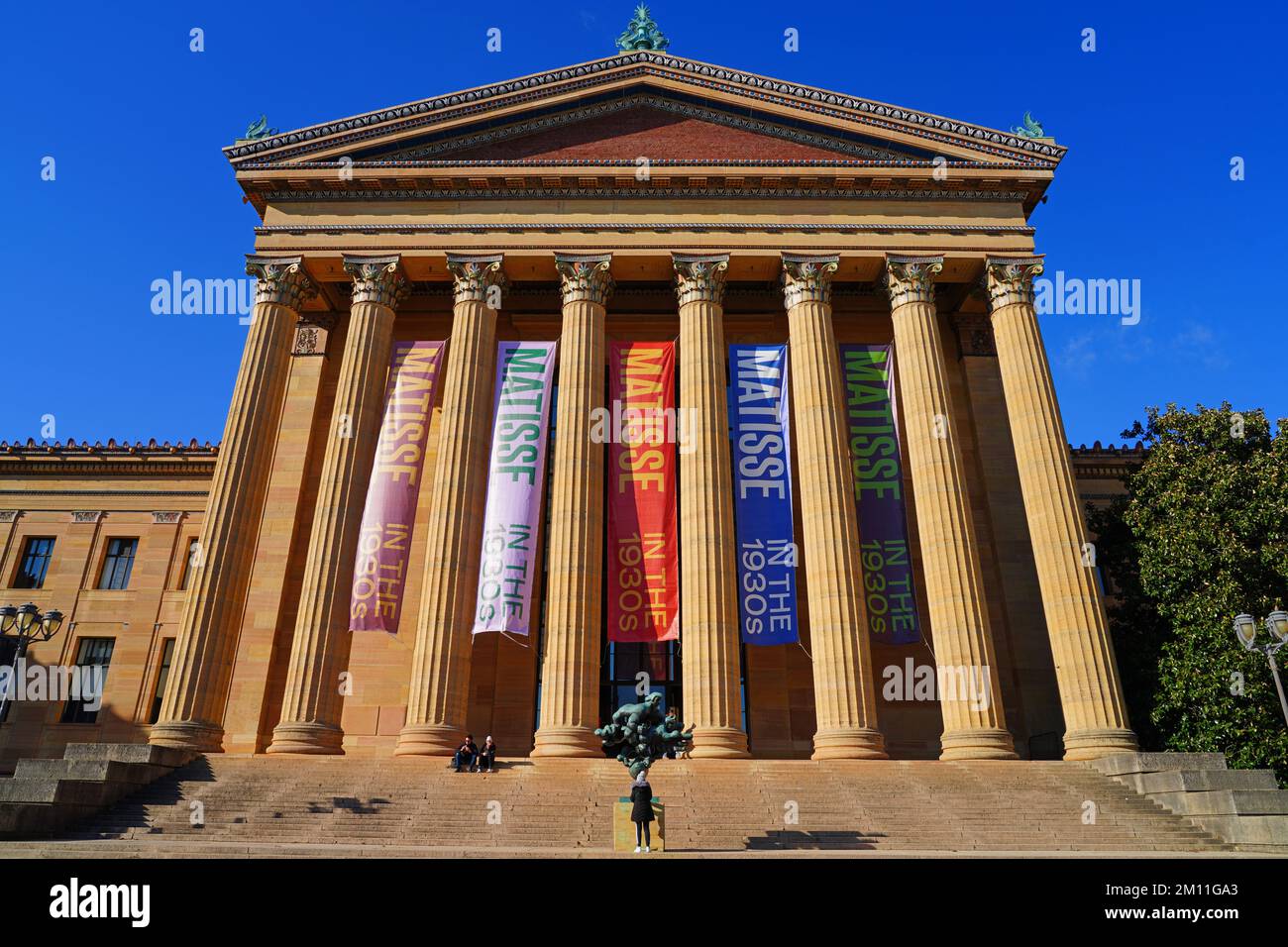 PHILADELPHIA, PA -1 DEC 2022- View of the Philadelphia Museum of Art ...