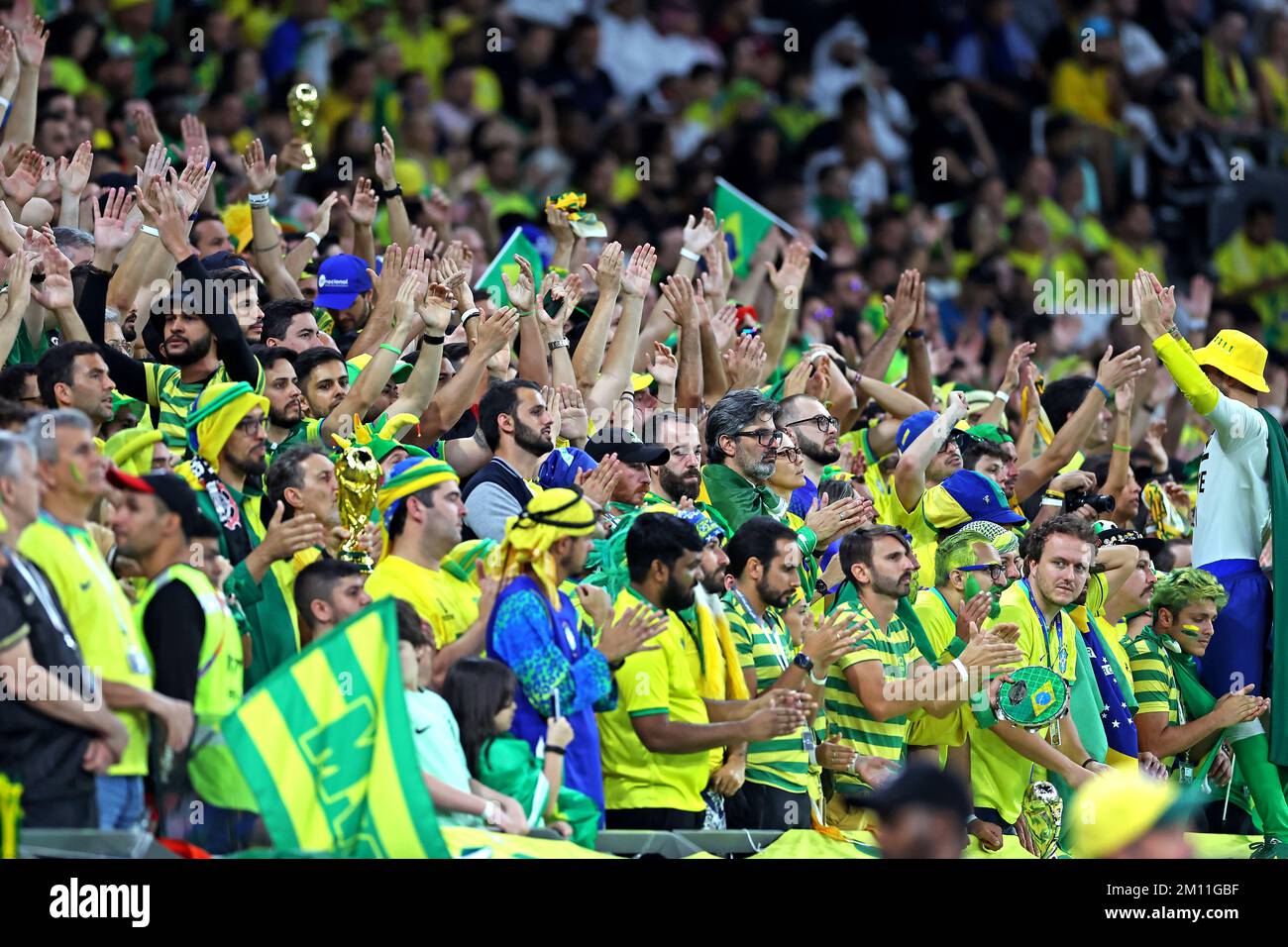 Brazil fans during the FIFA World Cup Qatar 2022 match, Quarter Final ...