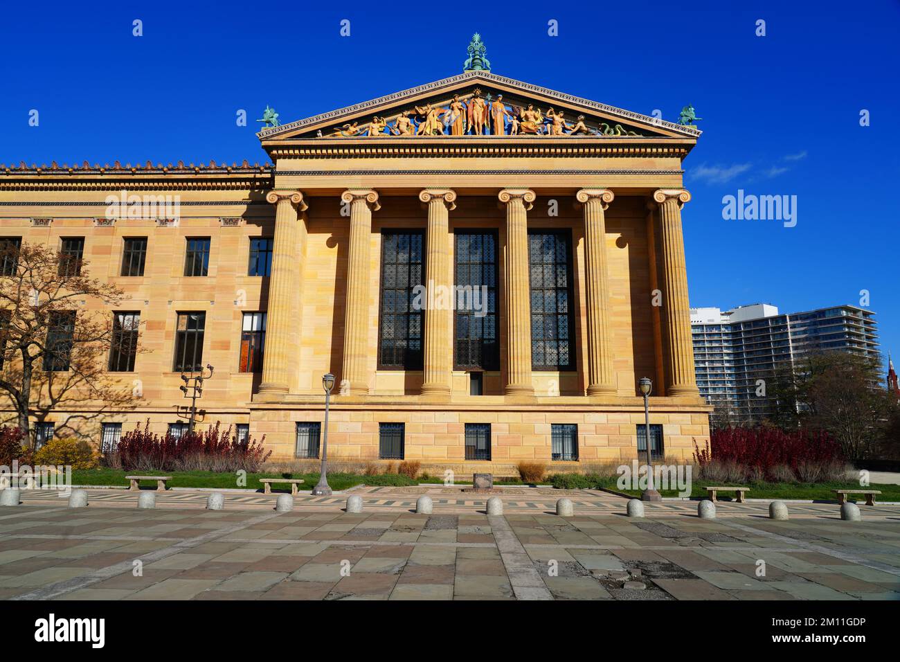 PHILADELPHIA, PA -1 DEC 2022- View of the Philadelphia Museum of Art ...