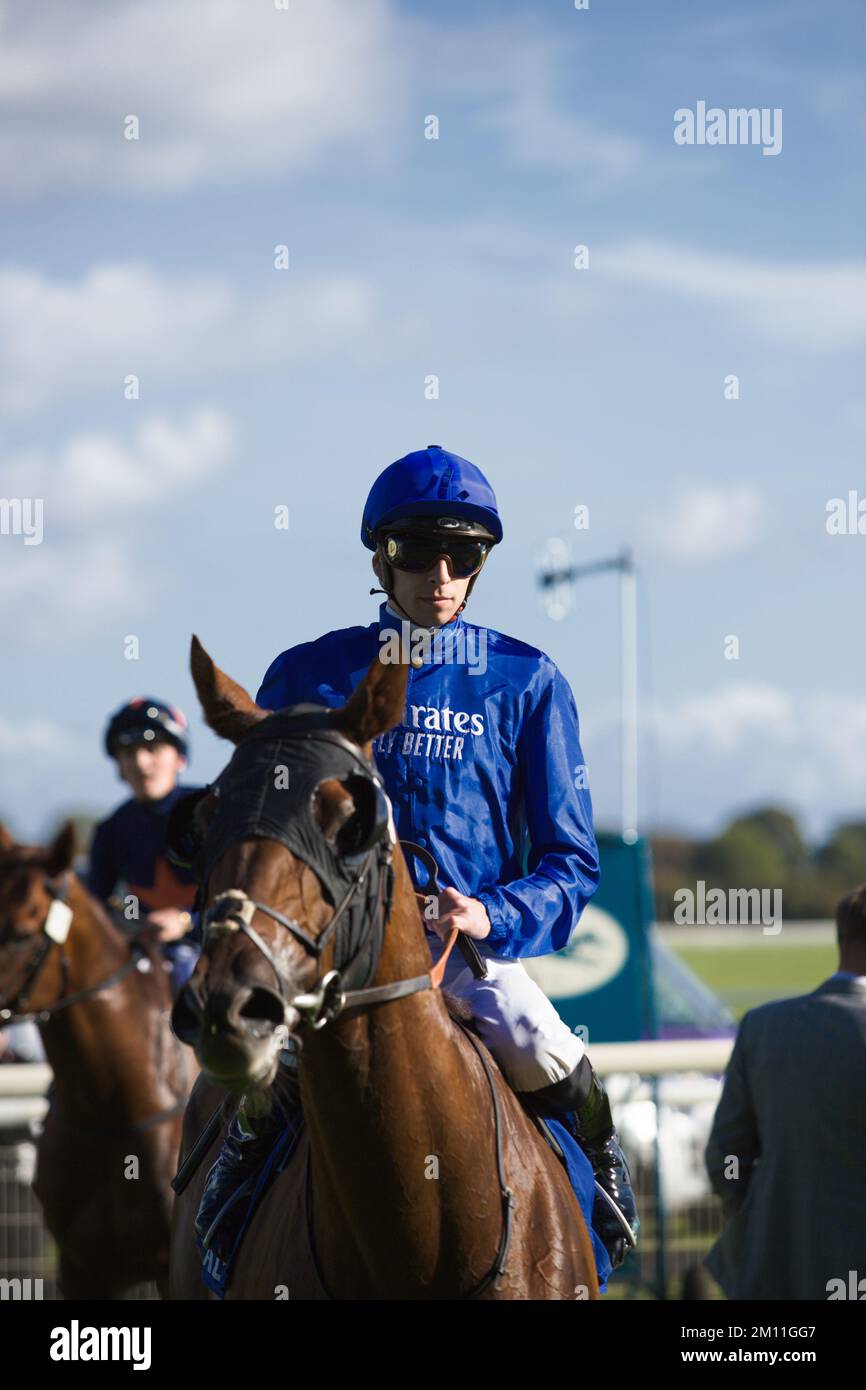 Jockey Louis Steward on Marching Army at York Races Stock Photo - Alamy