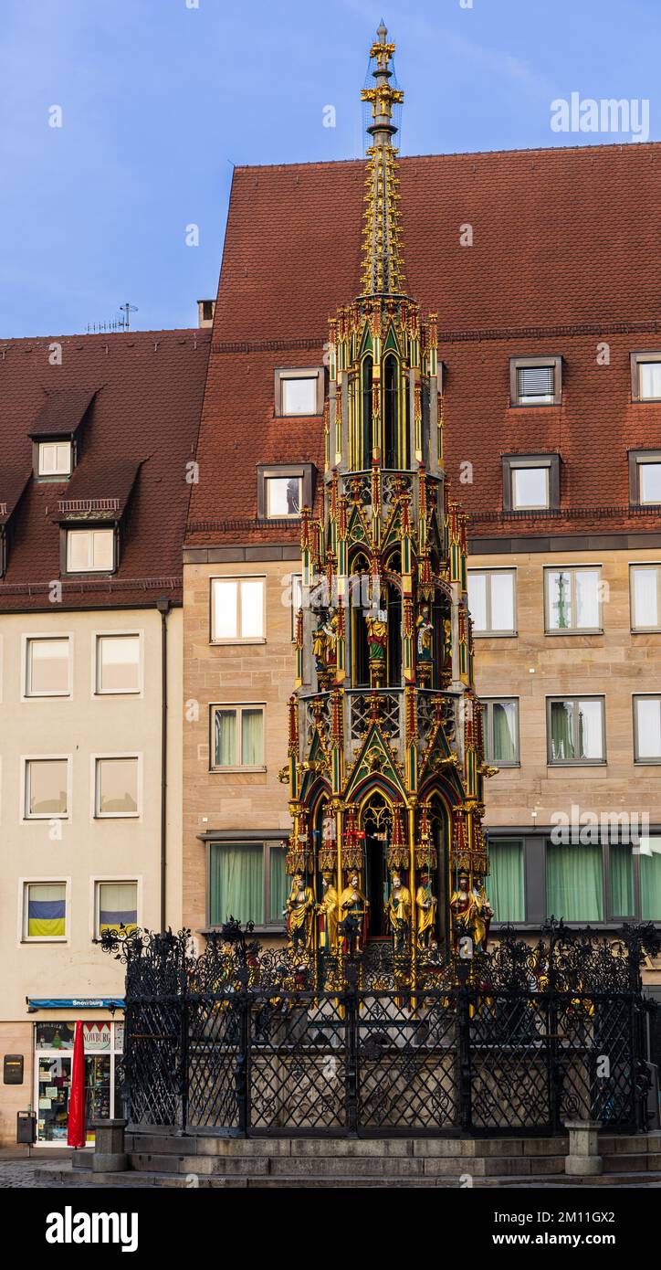 The Beautiful Fountain (Schöner Brunnen), fountain built to resemble a ...