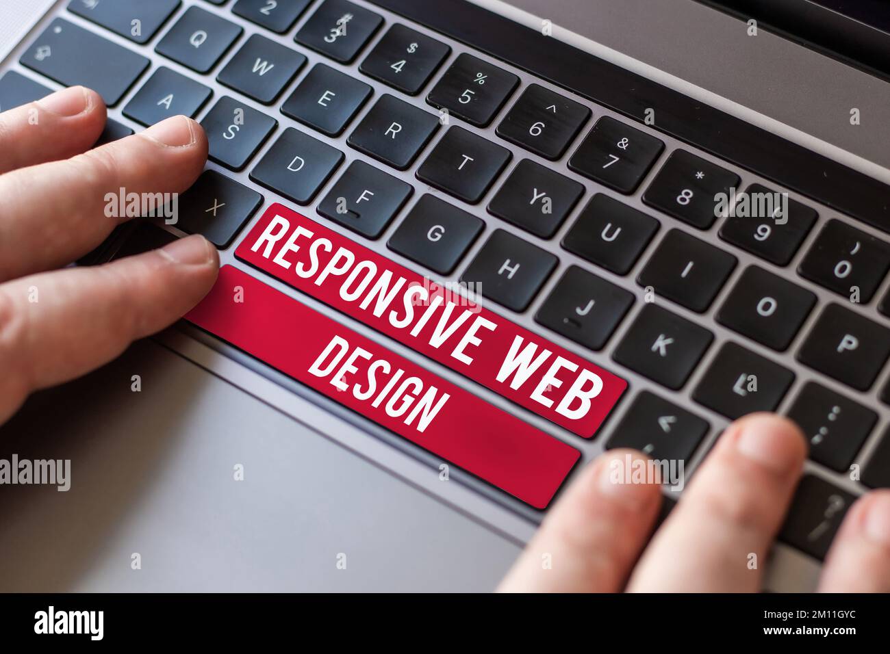 Writing Displaying Text Responsive Web Design Internet Concept Web Page Creation That Makes Use