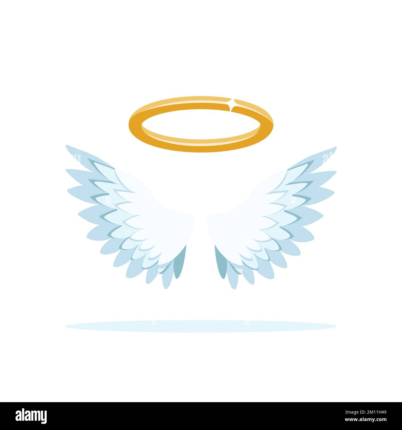 Wings and halo. Angel concept. Vector illustration Stock Vector Image ...