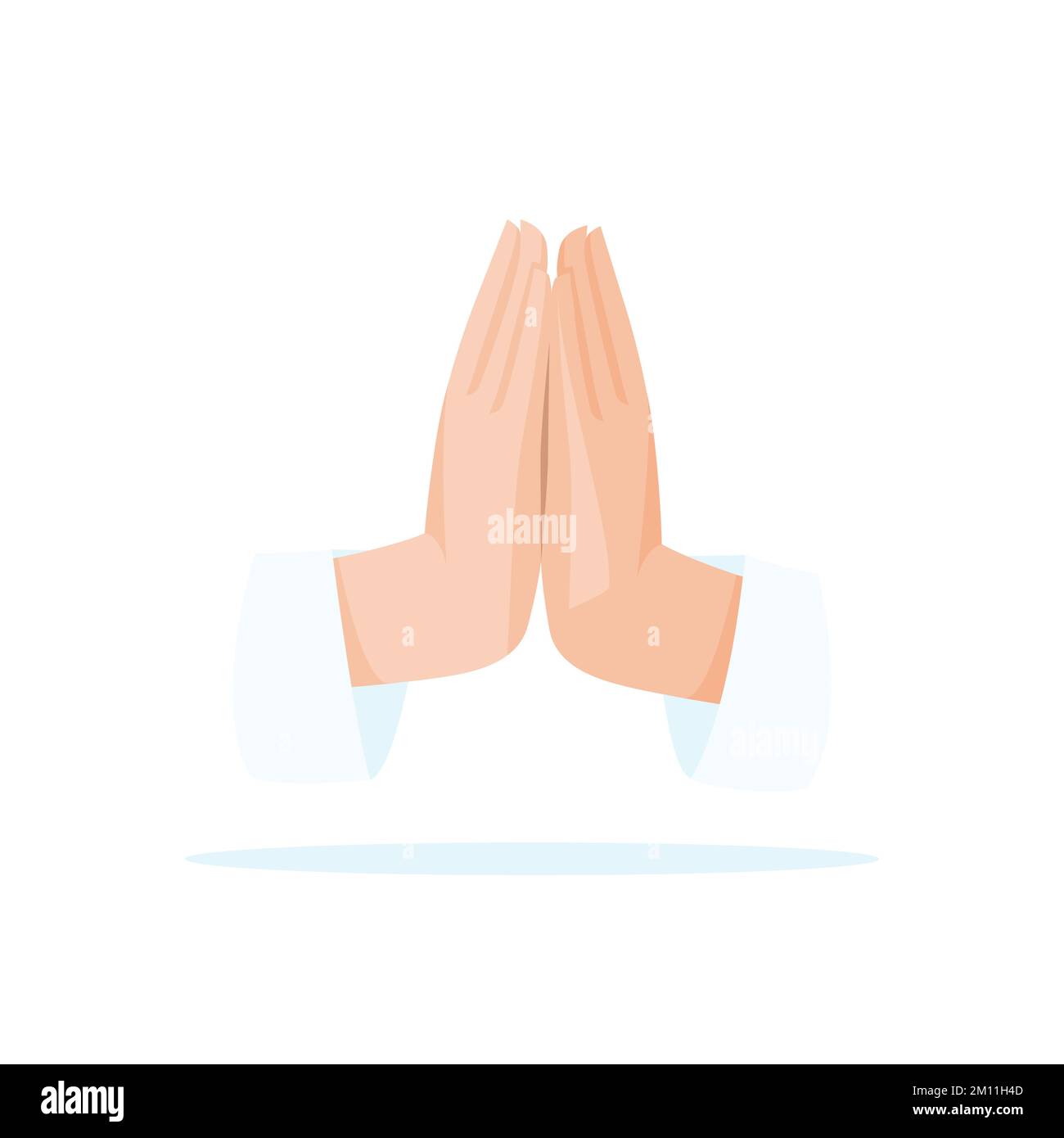 Prayer concept. Hands together praying. Vector illustration Stock ...