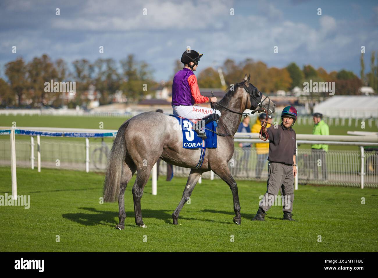 Jockey Robert Havlin on Saga before the start of a race at York ...