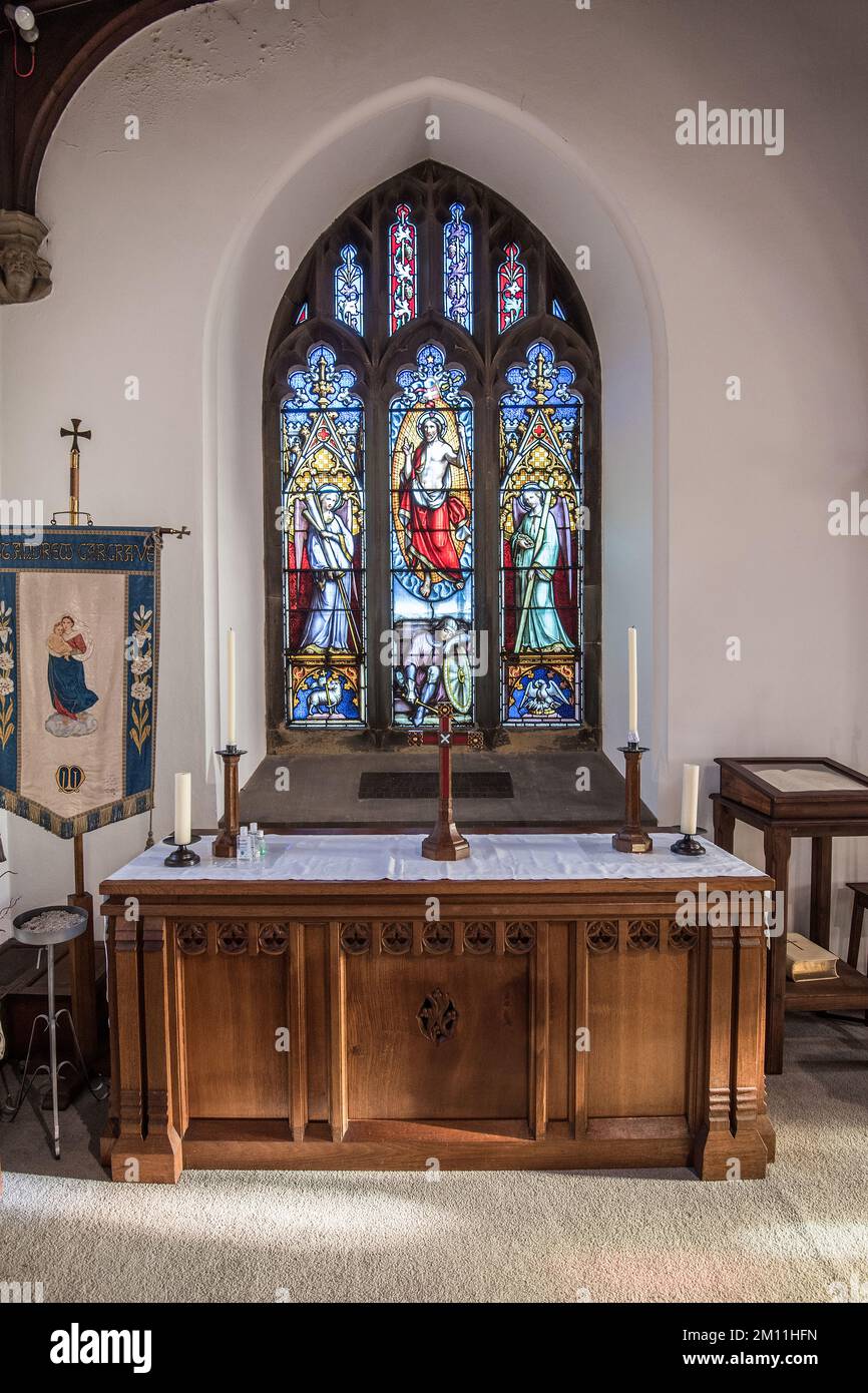 Stained glass windows at St Andrew's church in Gargrave, North ...