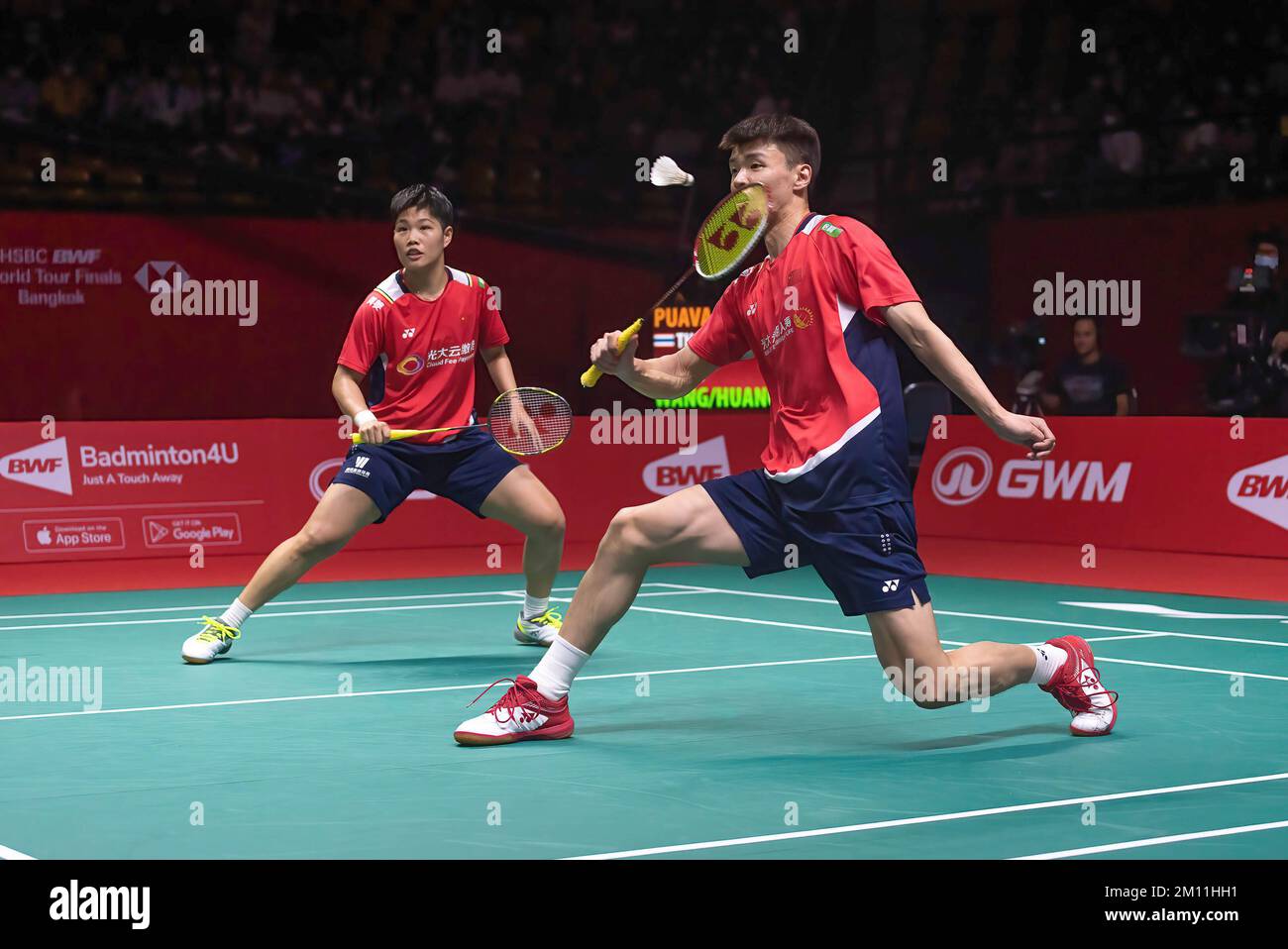 Bangkok, Thailand. 09th Dec, 2022. Wang Yi Lyu (R) and Huang Dong Ping ...
