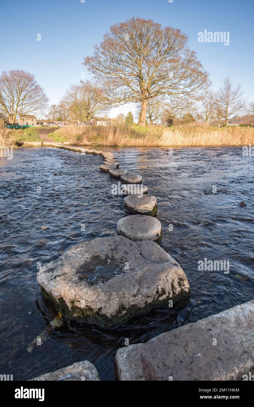 Sets of stones arranged to form a simple bridge hi-res stock ...