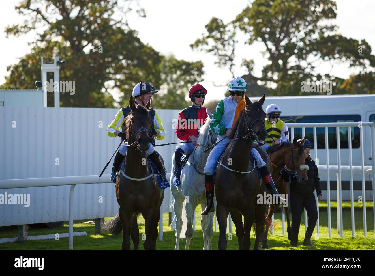Left to right: Jockeys John Fahy on Lethal Nymph, Daniel Muscutt on ...