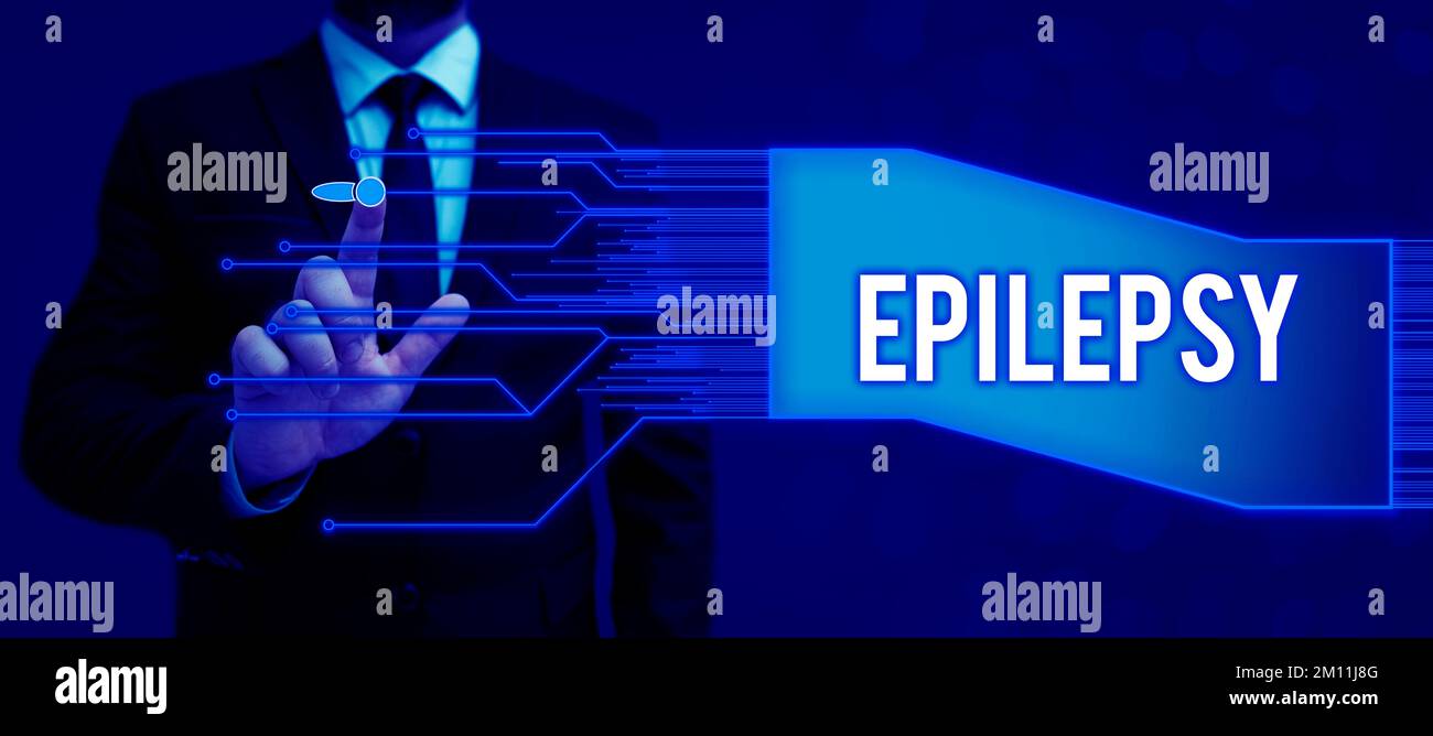 Text caption presenting Epilepsy. Concept meaning Fourth most common ...