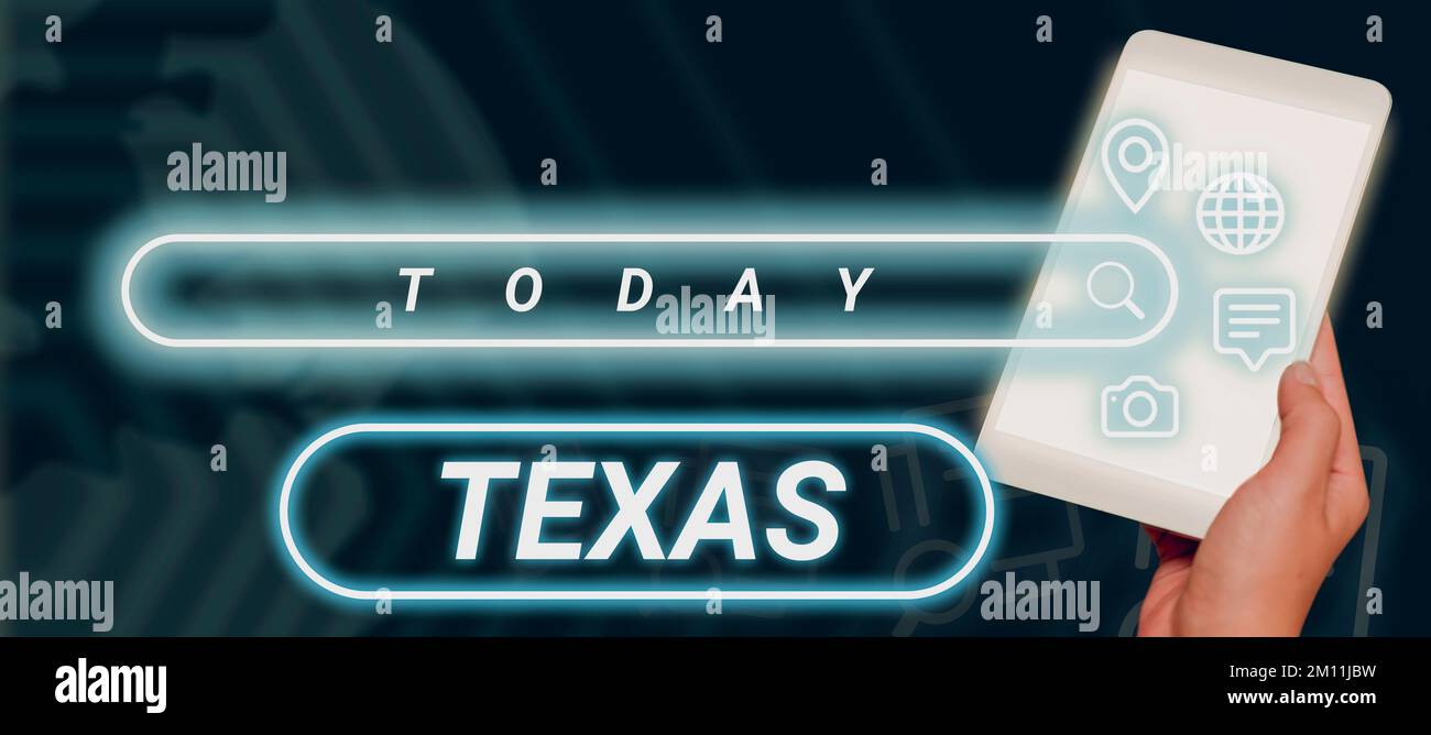 Text caption presenting Texas. Conceptual photo based on Caddo word ...