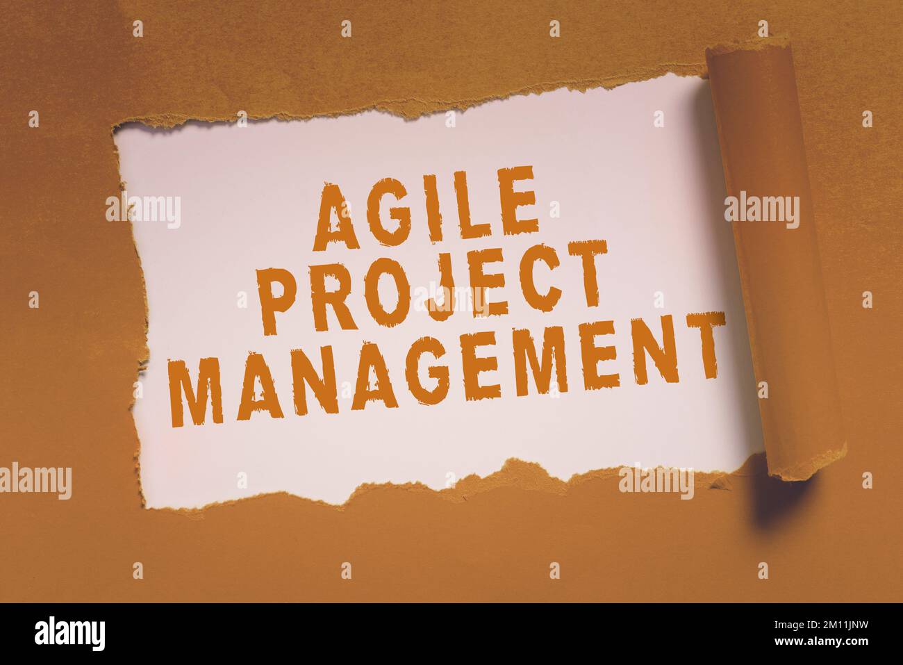 Hand writing sign Agile Project Management. Business overview ...