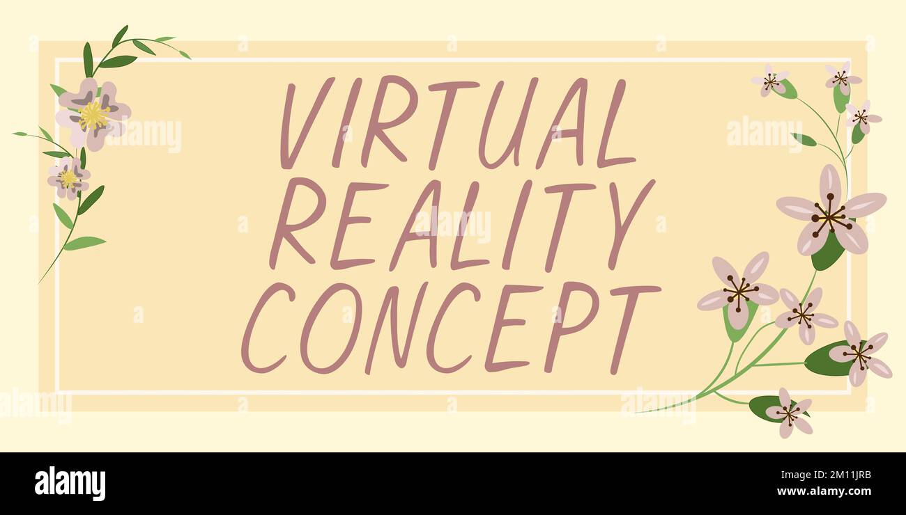 Conceptual display Virtual Reality Concept. Business approach 3d ...