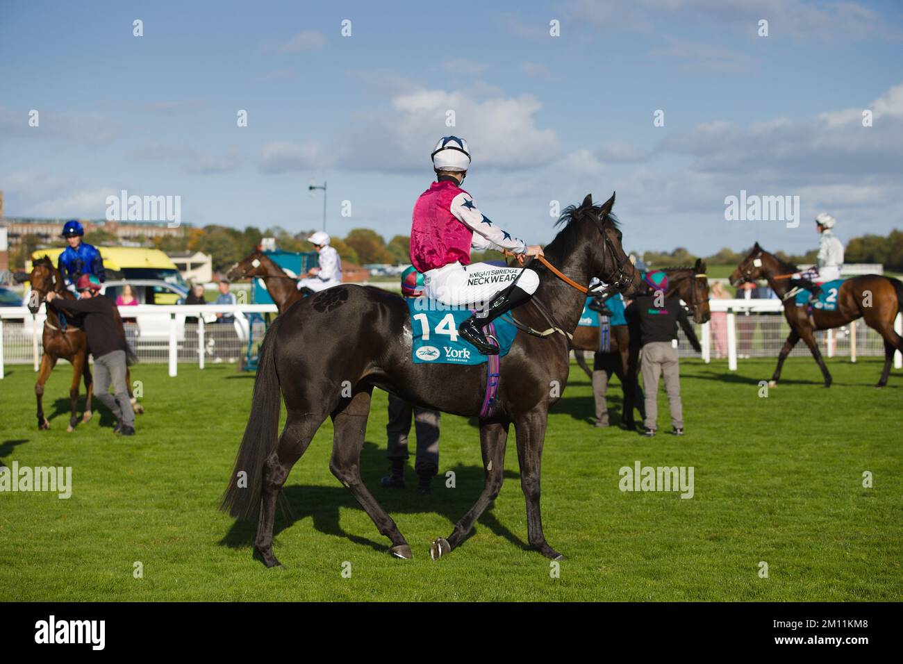 Jockey Phil Dennis on Barossa at York Races Stock Photo - Alamy