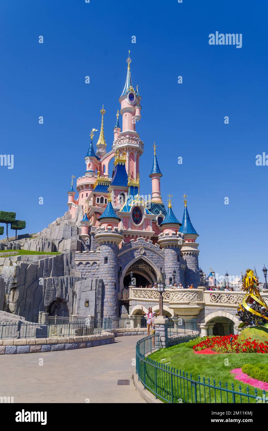 PARIS, FRANCE - AUGUST 11, 2022: Disneyland Park is the original theme ...