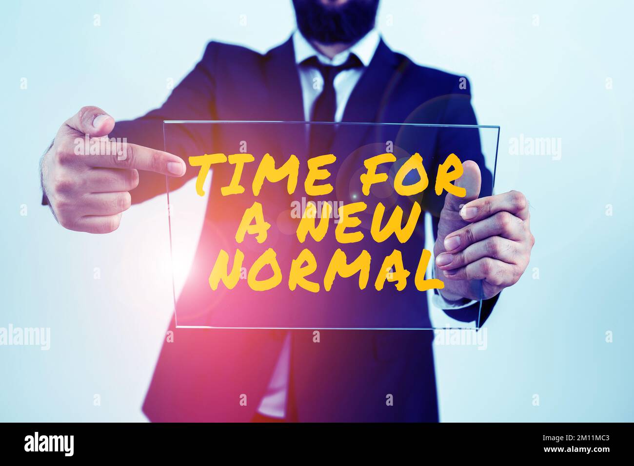 Inspiration showing sign Time For A New Normal. Business showcase Make ...