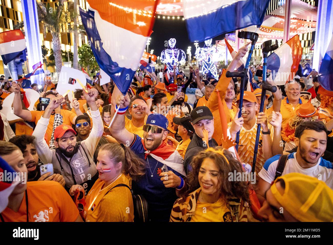 AL DAAYEN - Orange fans during a fan walk ahead of the FIFA World Cup ...