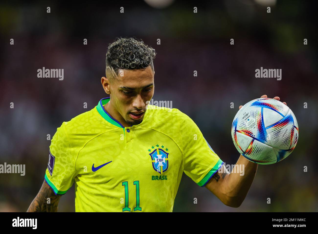 Doha, Qatar. 09th Dec, 2022. Raphinha Brazil player during a match ...