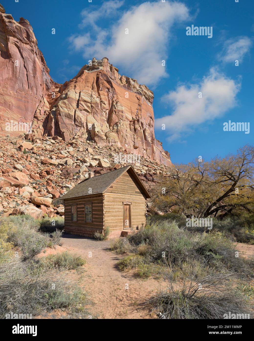 Fruita one-room schoolhouse in Capitol Reef National Park near Torrey ...