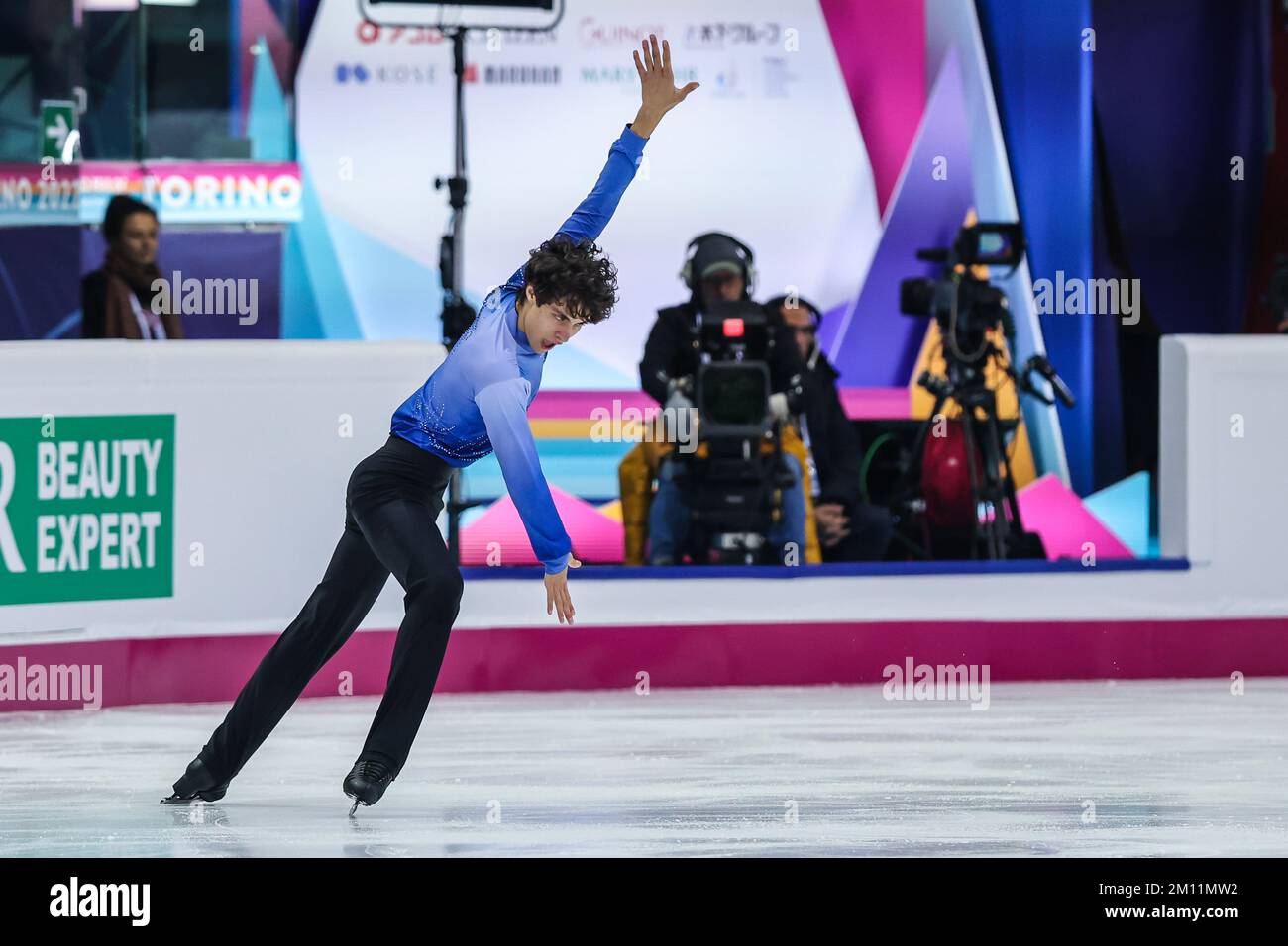 Nikolaj Memola of Italy competes during DAY1 - JR MEN S.P. ISU Grand ...