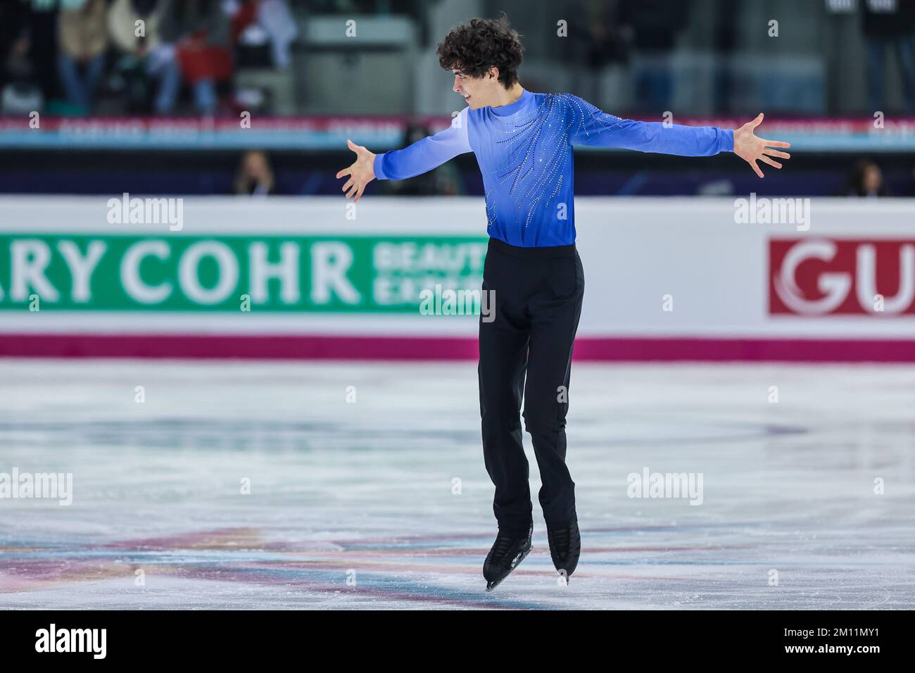 Nikolaj Memola of Italy competes during DAY1 - JR MEN S.P. ISU Grand ...