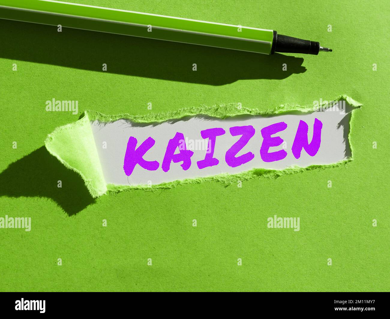 Writing displaying text Kaizen. Business approach a Japanese business ...