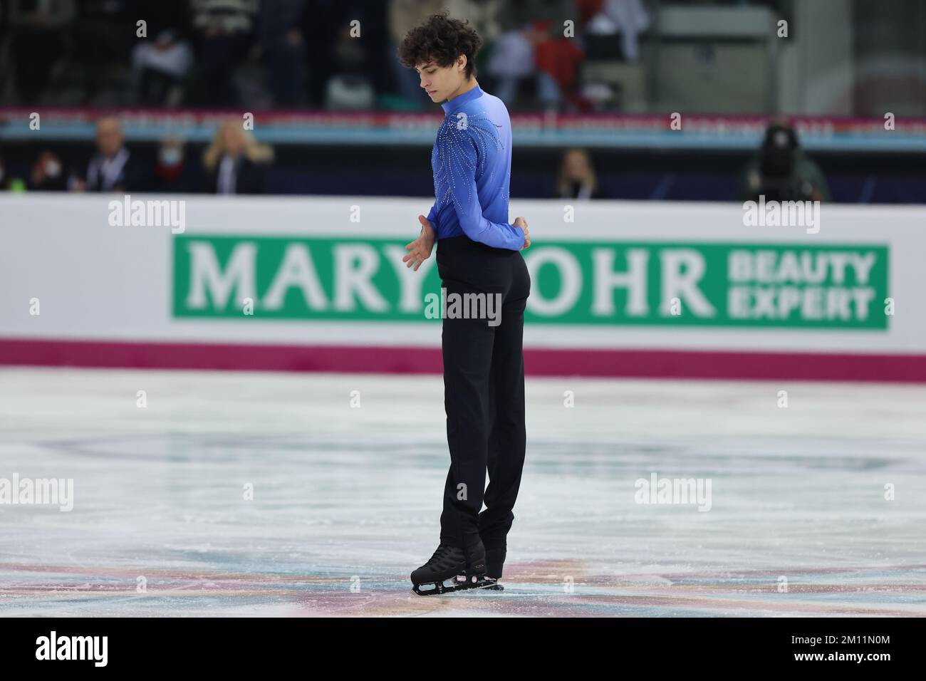 Nikolaj Memola of Italy competes during DAY1 - JR MEN S.P. ISU Grand ...