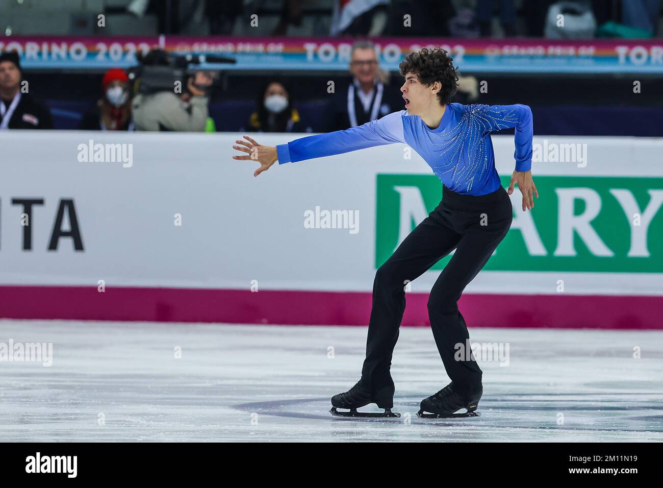 Nikolaj Memola of Italy competes during DAY1 - JR MEN S.P. ISU Grand ...
