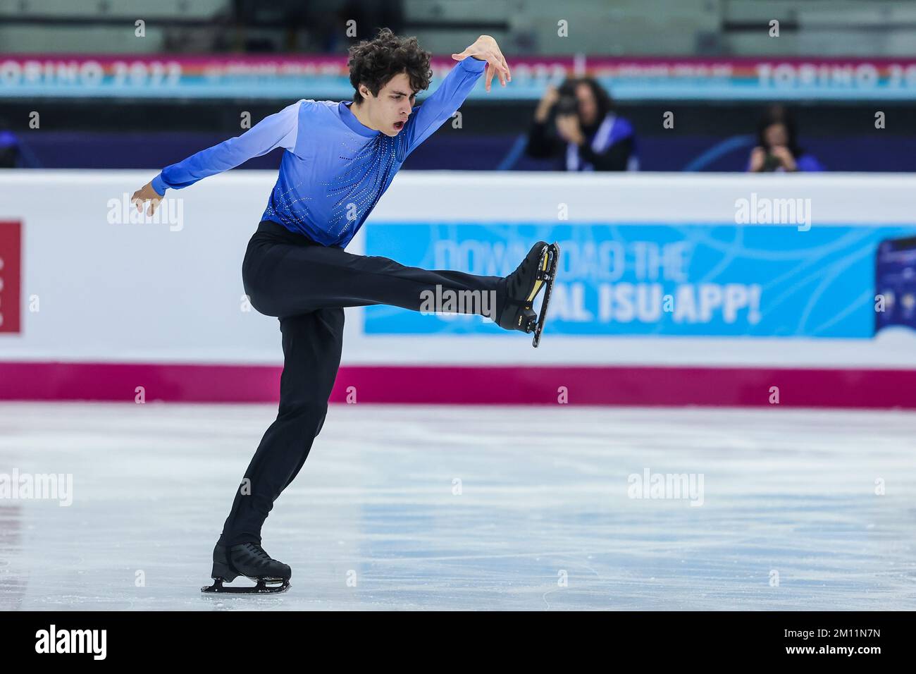Nikolaj Memola of Italy competes during DAY1 - JR MEN S.P. ISU Grand ...