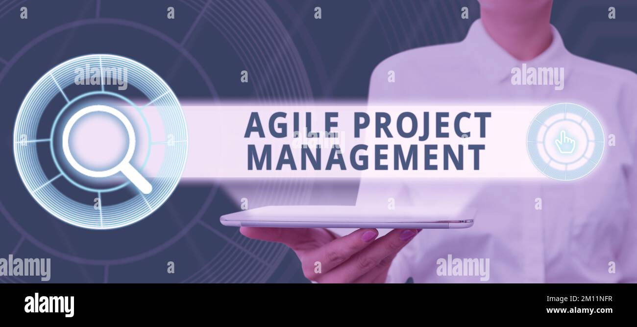 Text sign showing Agile Project Management. Concept meaning management ... Text sign showing Agile Project Management. Concept meaning management ...