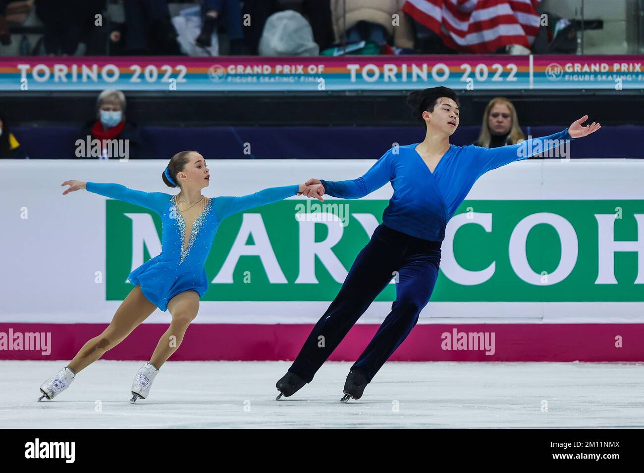 Cayla Smith and Andy Deng of United States of America competes during ...