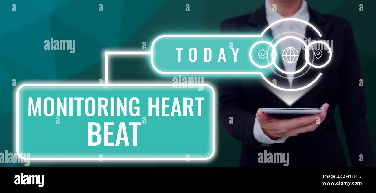 Conceptual display Monitoring Heart Beat. Business overview Measure or ...
