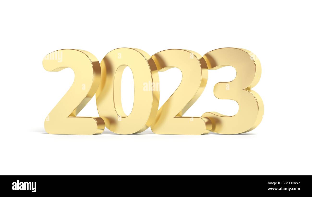 New year 2023 golden Cut Out Stock Images & Pictures - Alamy