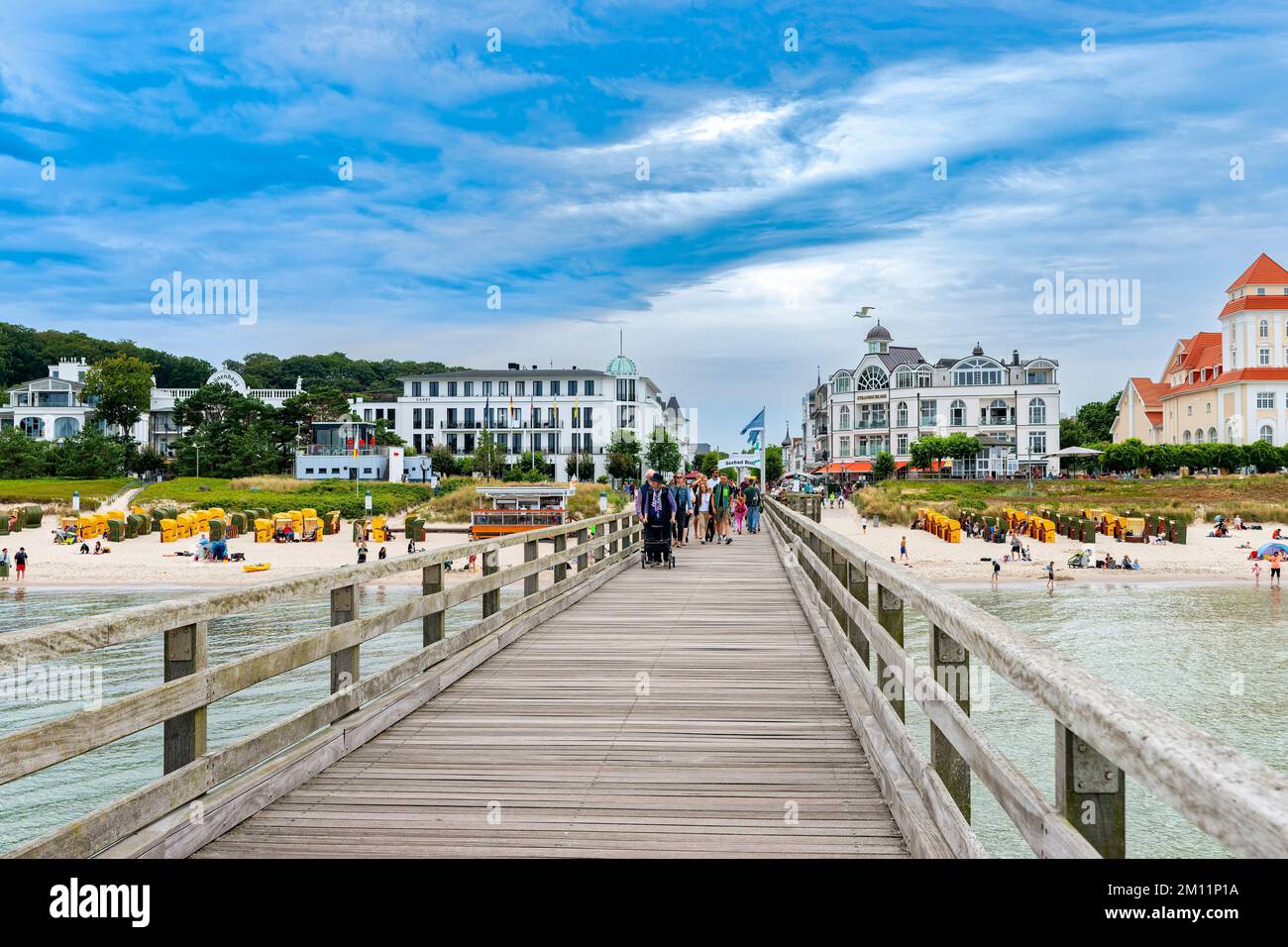 Pier and spa architecture in the baltic resort of binz hi-res stock ...
