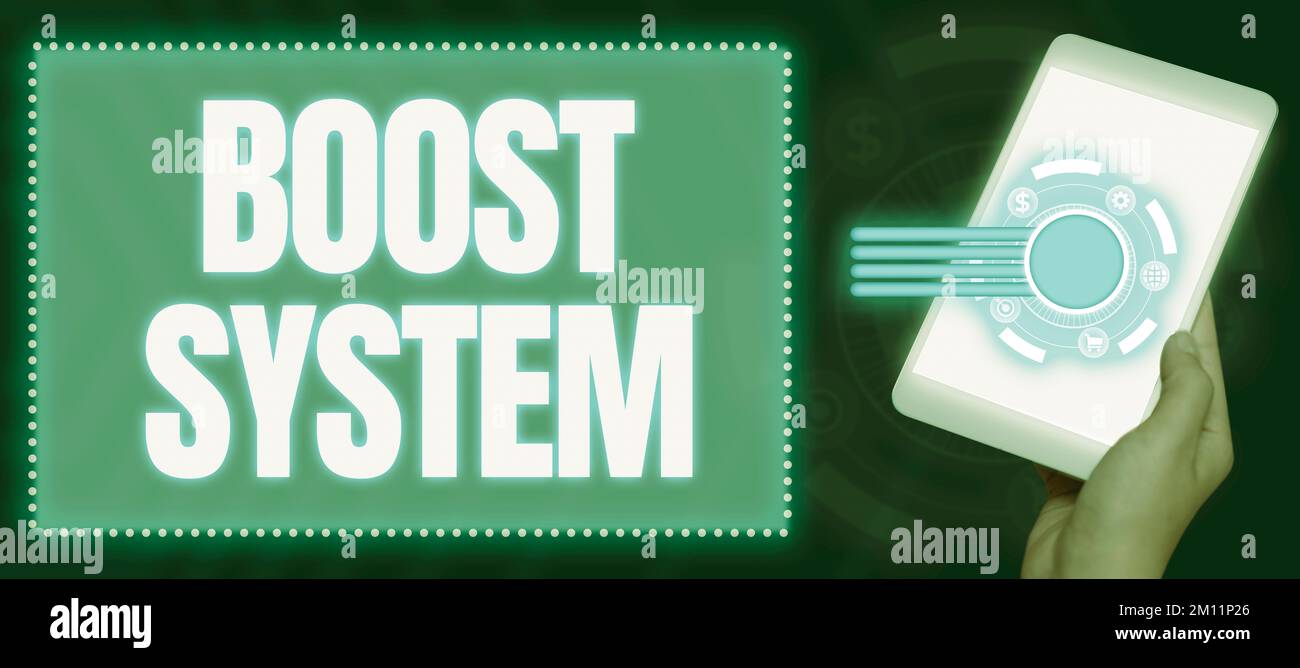 Conceptual display Boost System. Business showcase Rejuvenate Upgrade ...