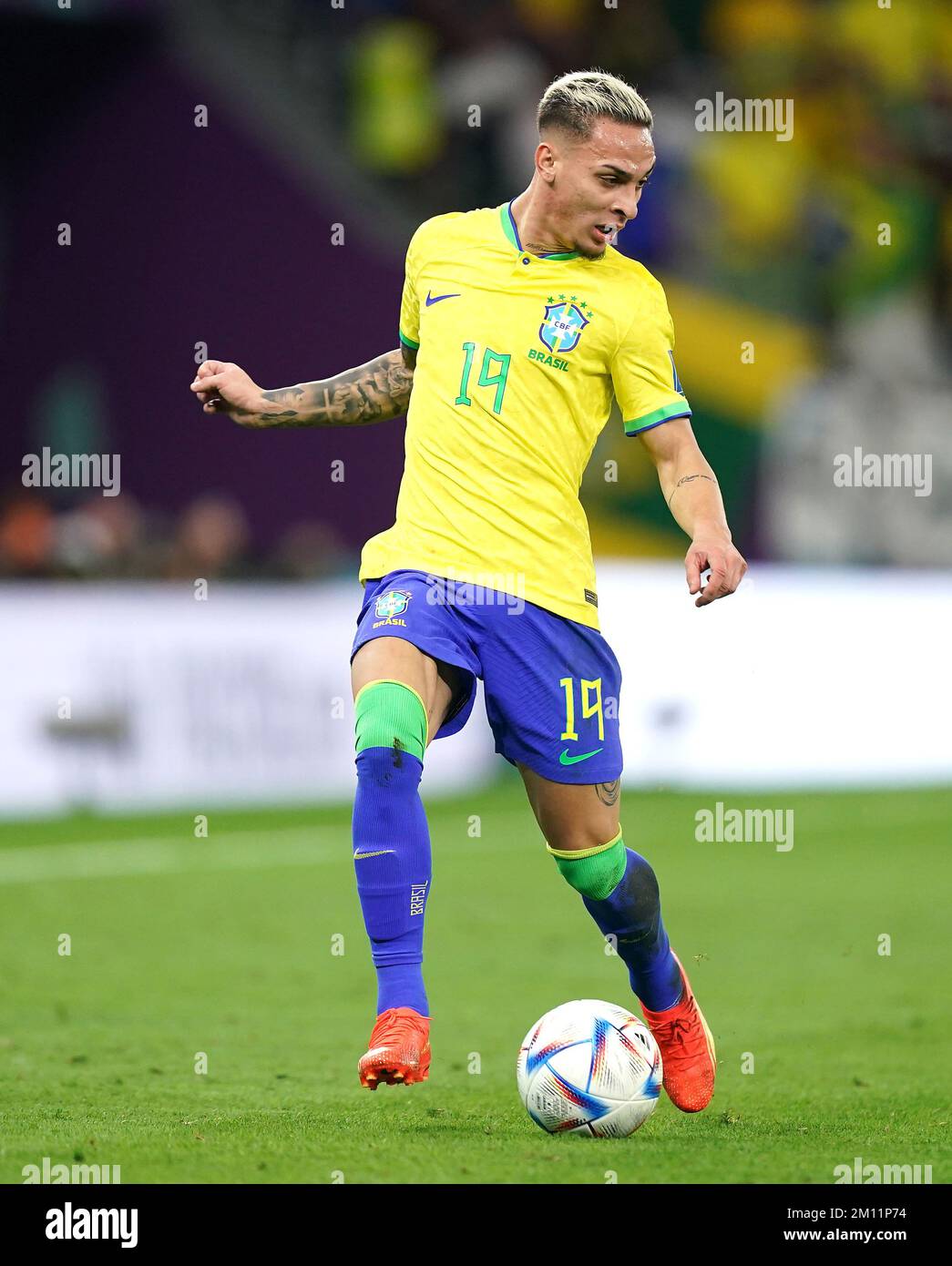 Brazil's Antony in action during the FIFA World Cup Quarter-Final match ...