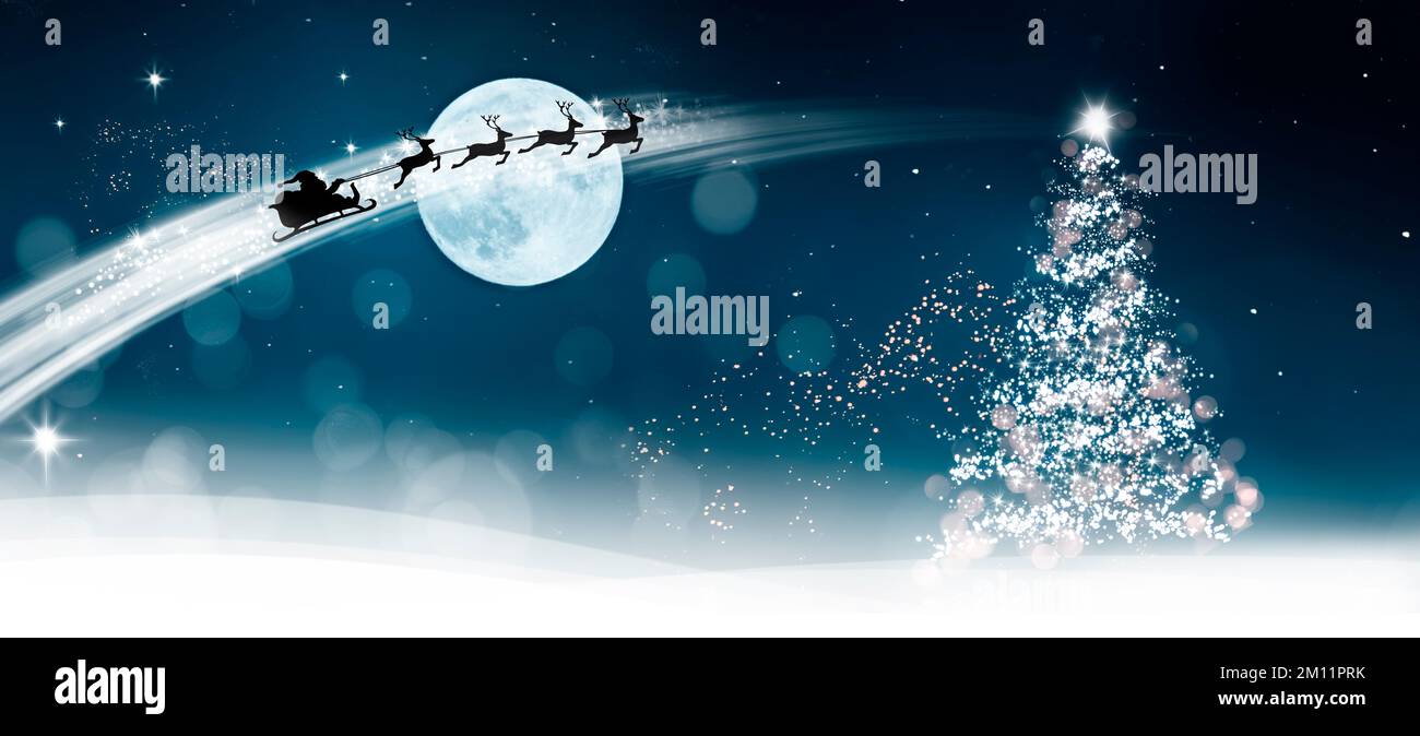 Santa sleigh in the sky hi-res stock photography and images - Alamy
