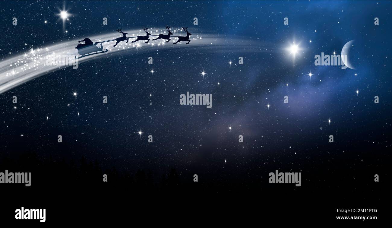Santa sleigh in the sky hi-res stock photography and images - Alamy