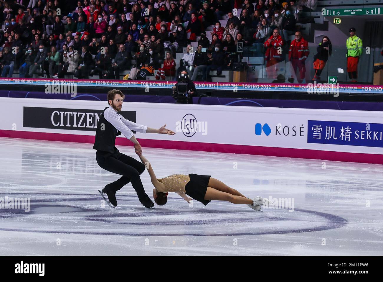 Turin, Italy. 08th Dec, 2022. Sara Conti and Niccolo Macii of Italy ...