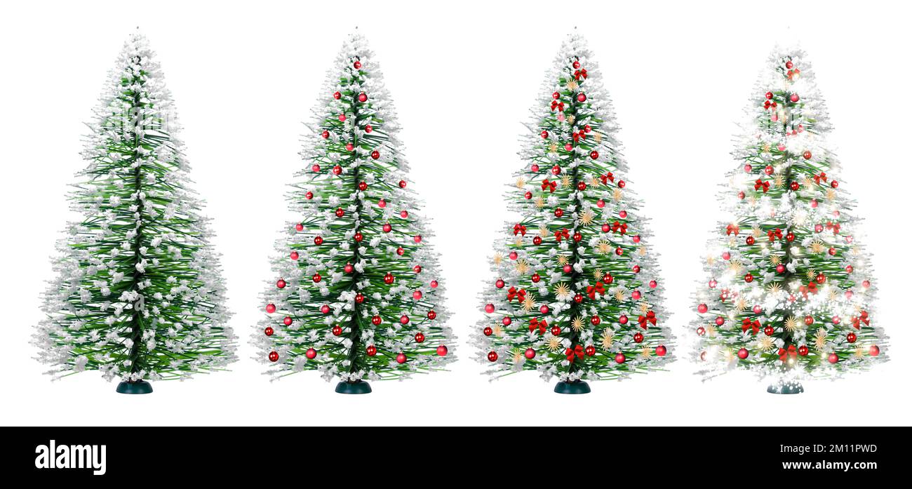 Decorated christmas trees background hi-res stock photography and ...