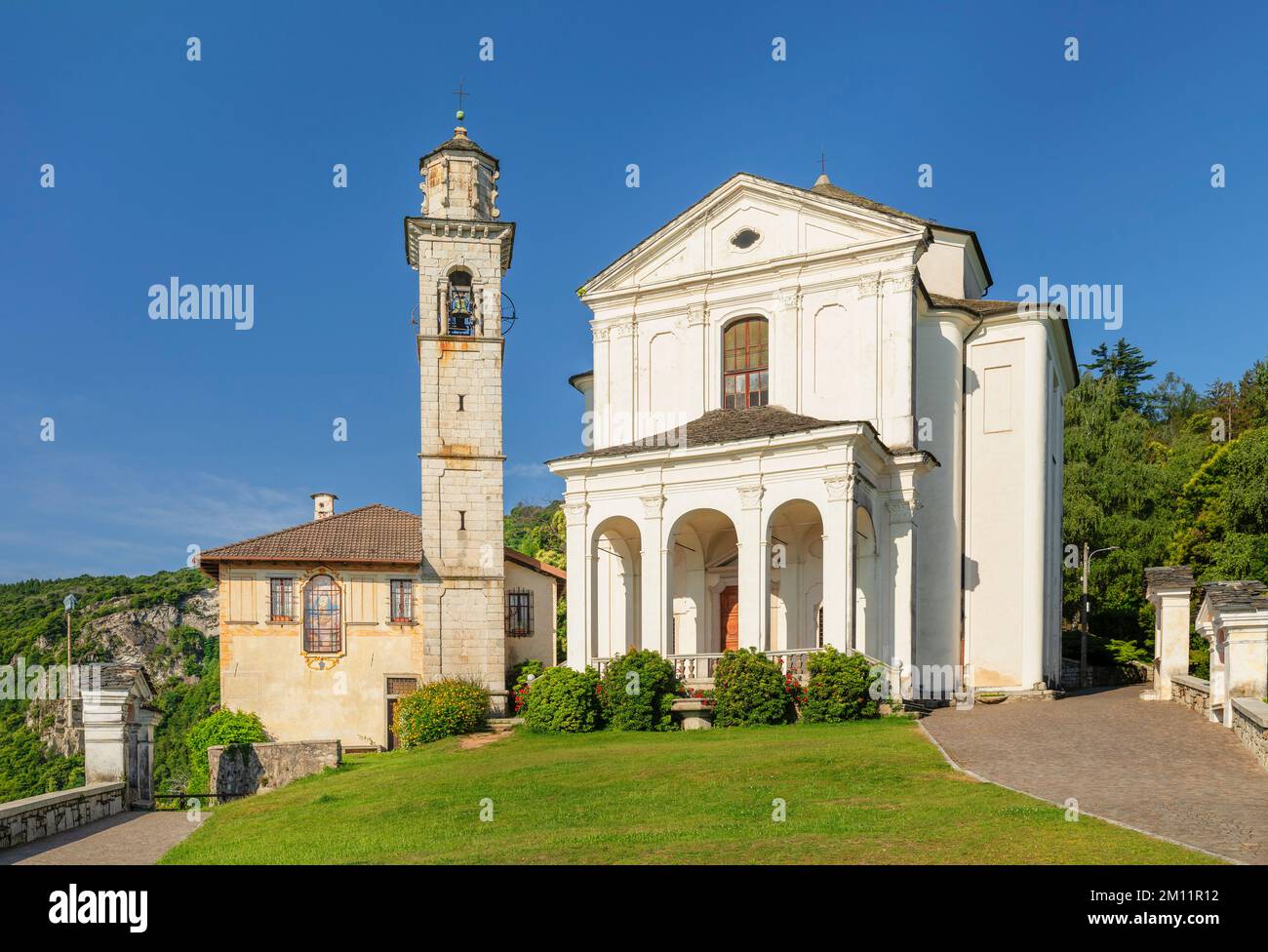 Sanctuary of Madonna del Sasso, Lake Orta, Piedmont, Italy Stock Photo ...