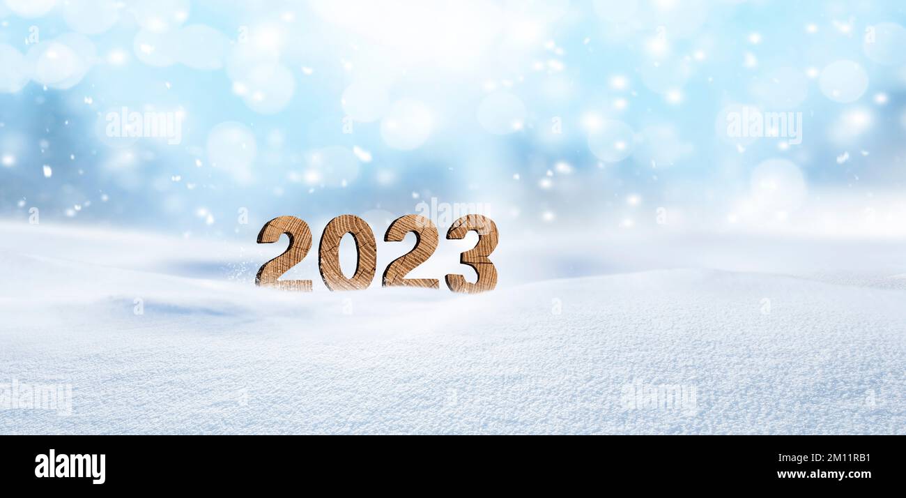 Year 2023 made of wood hi-res stock photography and images - Alamy