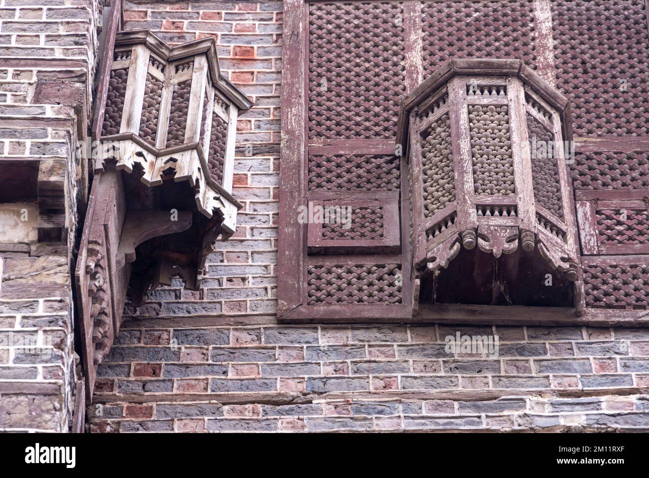 detail, mashribiyya, exterior facade, house, Ottoman period, Rosetta ...
