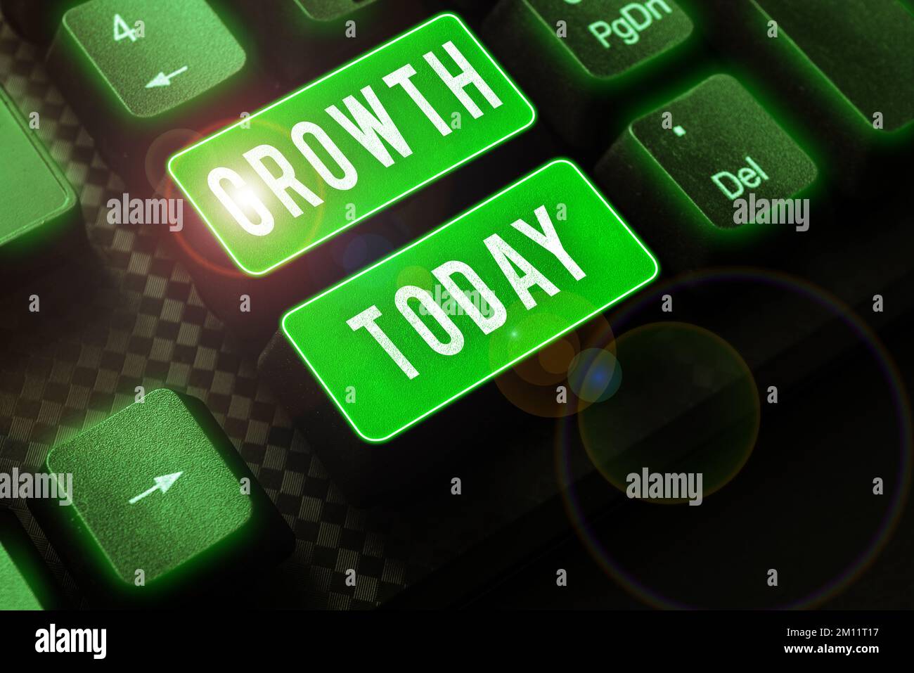Text sign showing Growth. Word Written on process of increasing in size ...