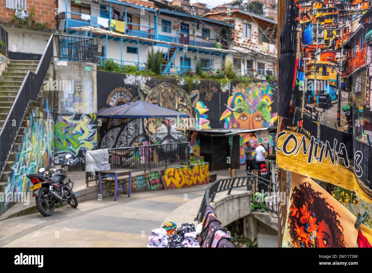 South America, Colombia, Departamento de Antioquia, Medellín, Comuna 13 ...