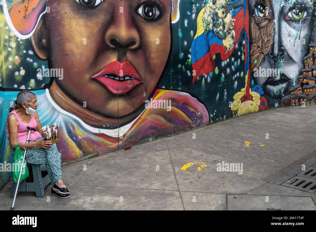 South America, Colombia, Departamento de Antioquia, Medellín, Comuna 13 ...